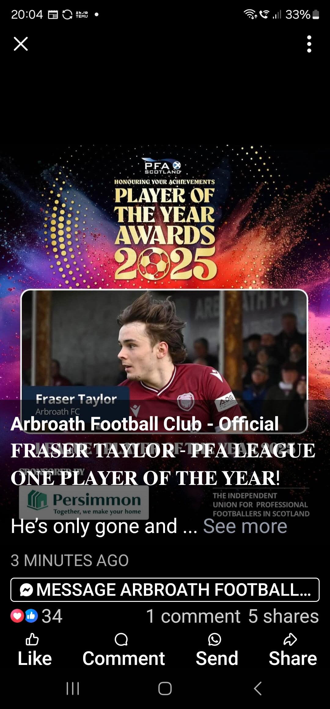 Fraser Taylor - Loan to Ballmena Utd - Page 3 - General St. Mirren ...